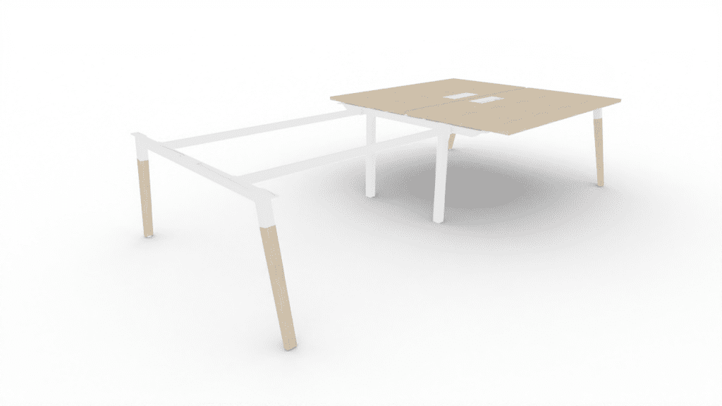 Dialogue 2 Person Back to Back Add-On Desk with Cable Access Hatch ...