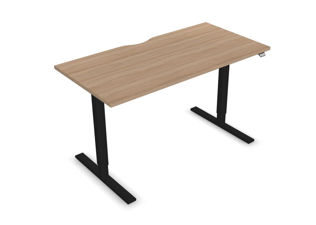 ONE Electric Adjustable Desk with Scallop Cut-Out – Office Furniture ...