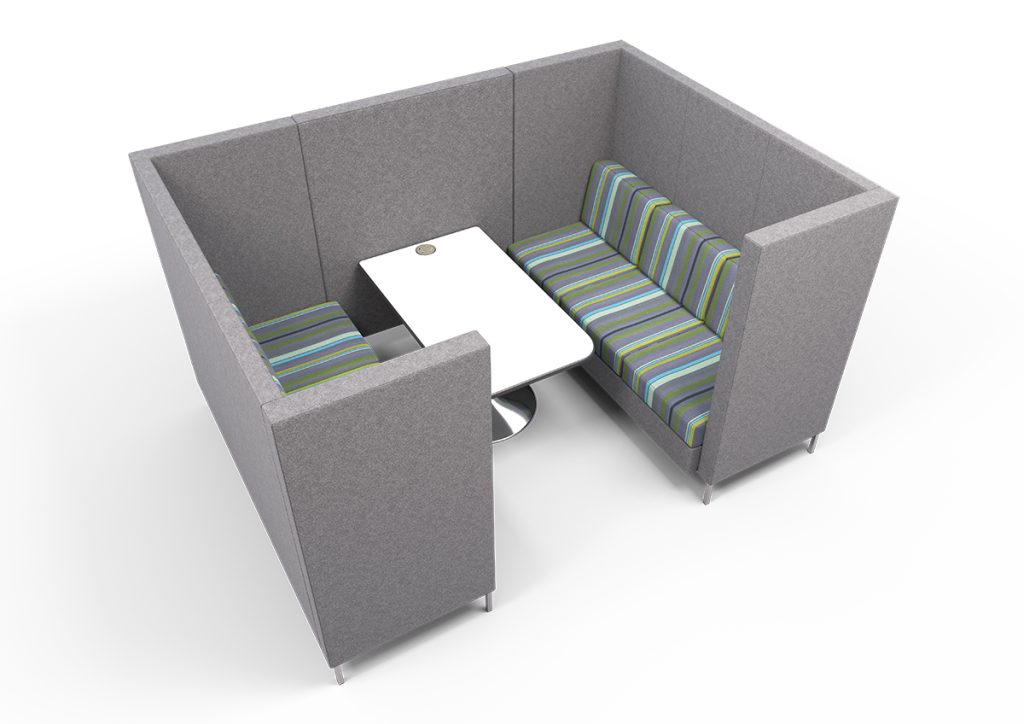 Ceilo 3 High Back Booth with Table – Office Furniture Requirements