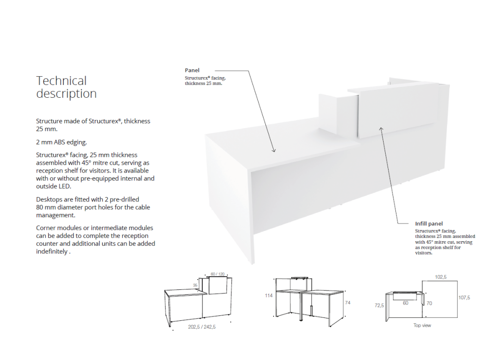 Fifty Full Small Reception Counter with DDA Access – Office Furniture ...